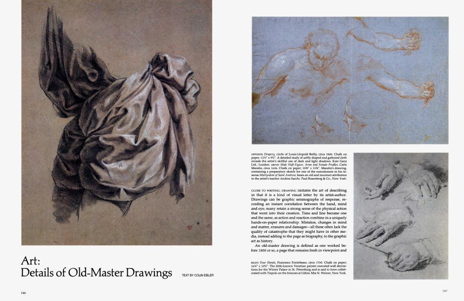 Art: Details of Old-Master Drawings | Architectural Digest | OCTOBER 1987