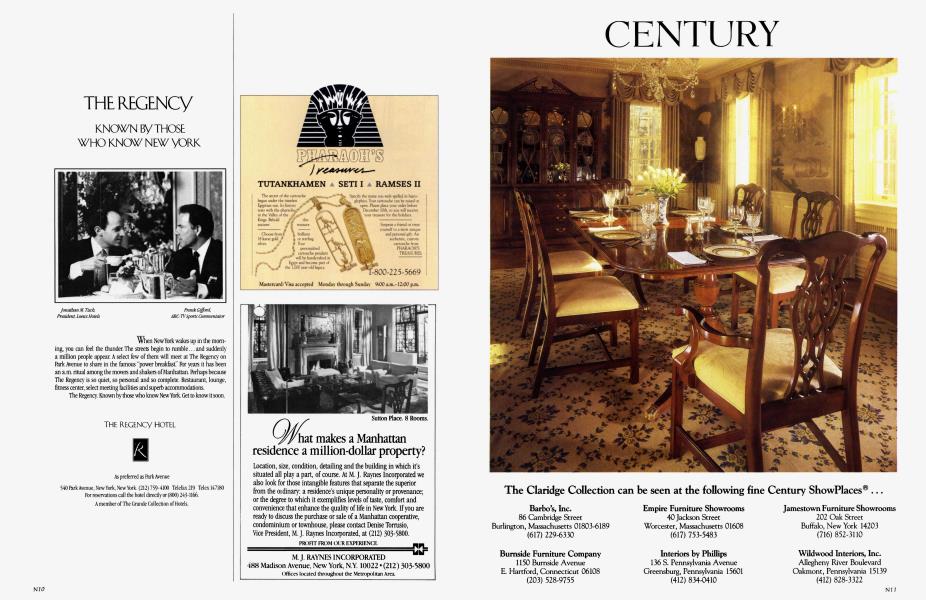 THE REGENCY HOTEL | Architectural Digest | NOVEMBER 1987