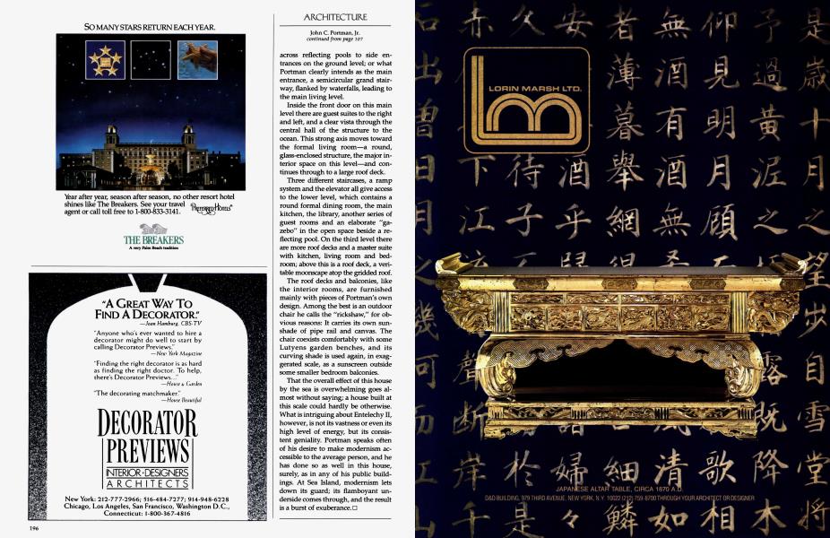 DECORATOR PREVIEWS | Architectural Digest | DECEMBER 1987