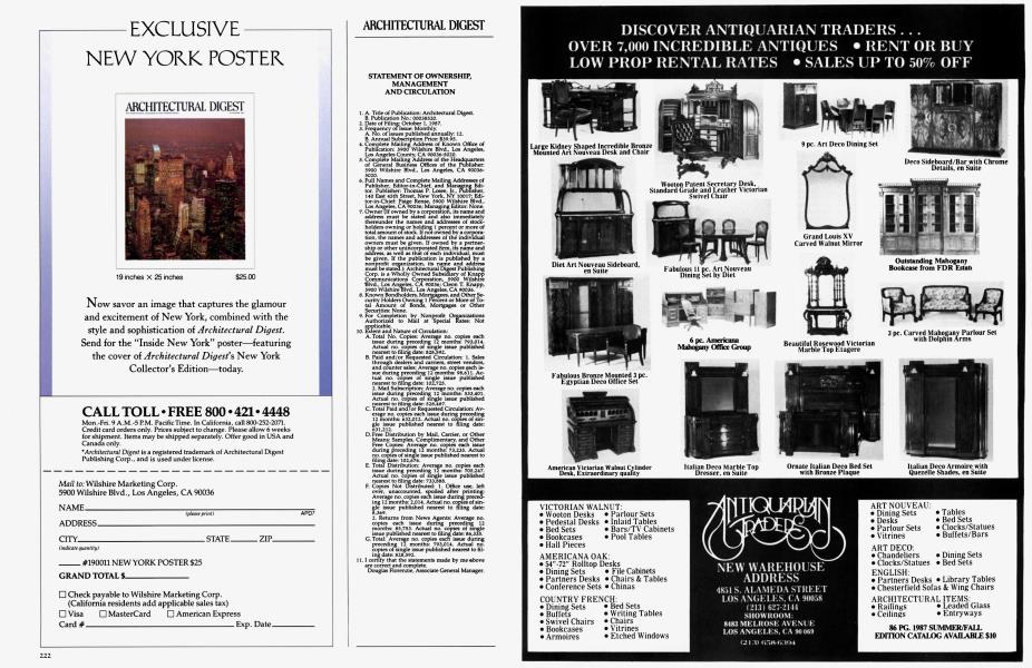 ARCHITECTURAL DIGEST | Architectural Digest | DECEMBER 1987