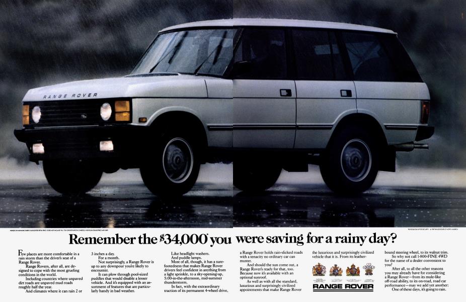 RANGE ROVER | Architectural Digest | DECEMBER 1987