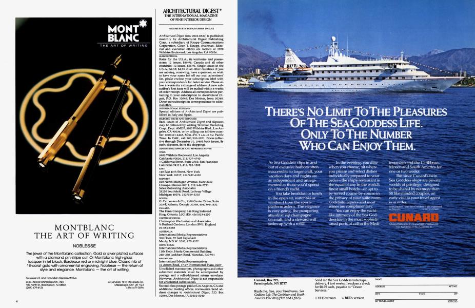 ARCHITECTURAL DIGEST® | Architectural Digest | DECEMBER 1987