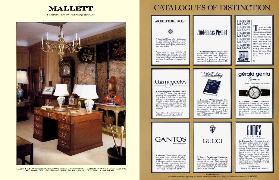 MALLETT | Architectural Digest | MARCH 1988