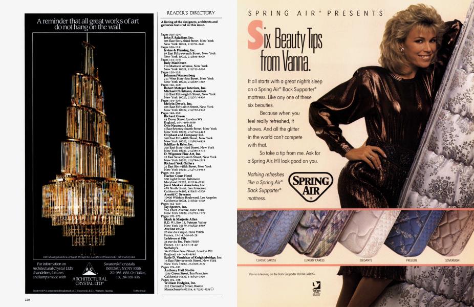 Spring Air® | Architectural Digest | AUGUST 1988