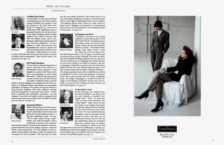 Louis, Boston. | Architectural Digest | AUGUST 1988