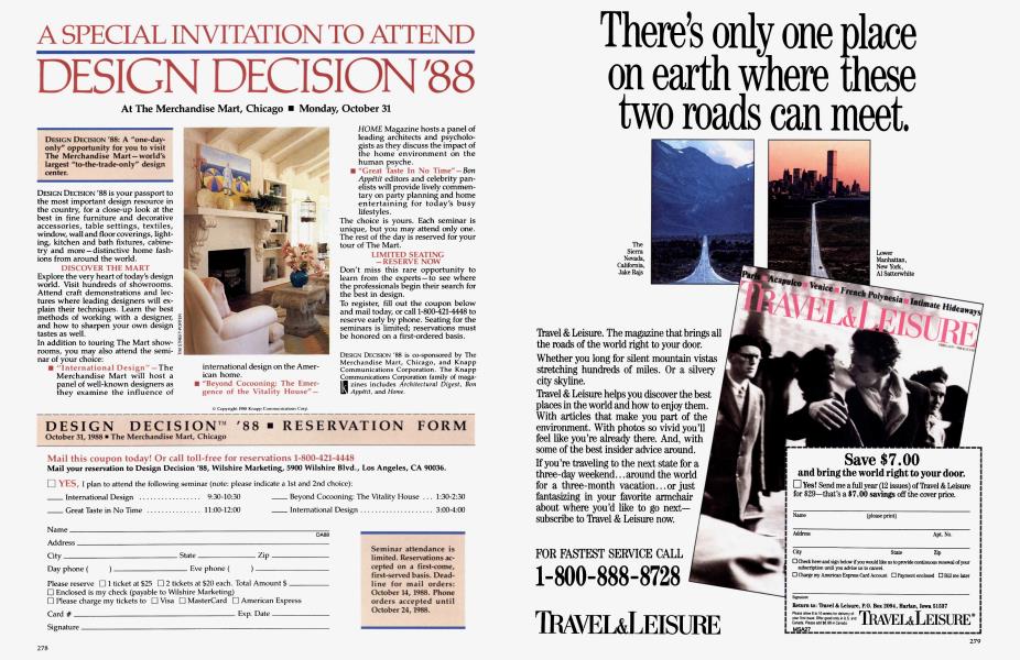 Design Decision '88 | Architectural Digest | SEPTEMBER 1988