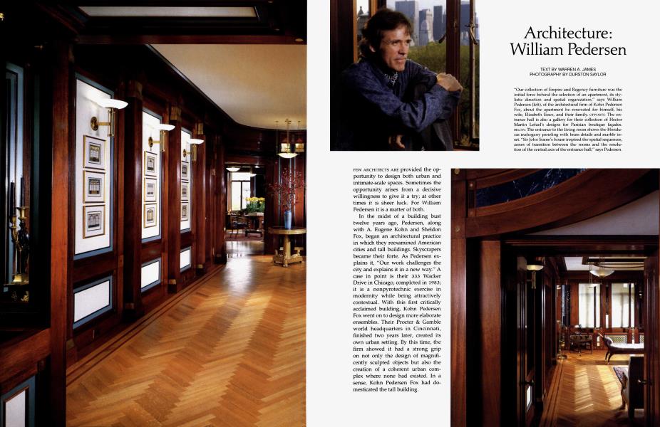 William Pedersen | Architectural Digest | NOVEMBER 1988