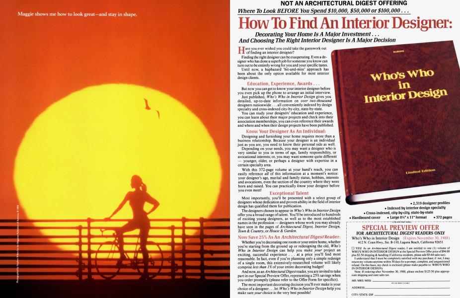 Who's Who in Interior Design | Architectural Digest | NOVEMBER 1988