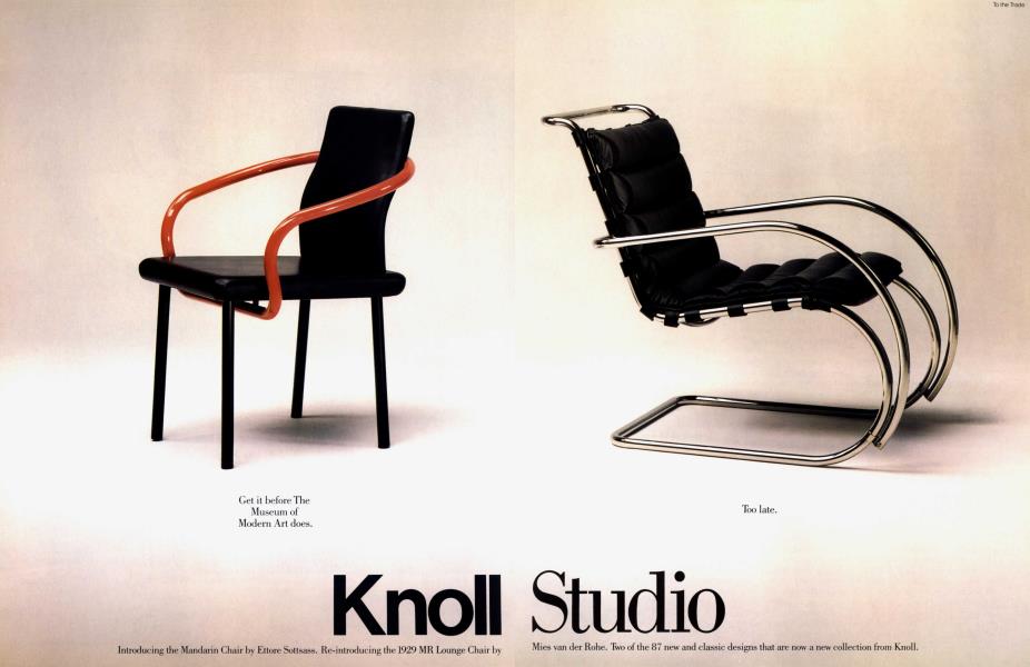 Knoll Studio | Architectural Digest | NOVEMBER 1988