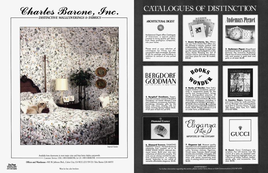 CATALOGUES OF DISTINCTION | Architectural Digest | MARCH 1989