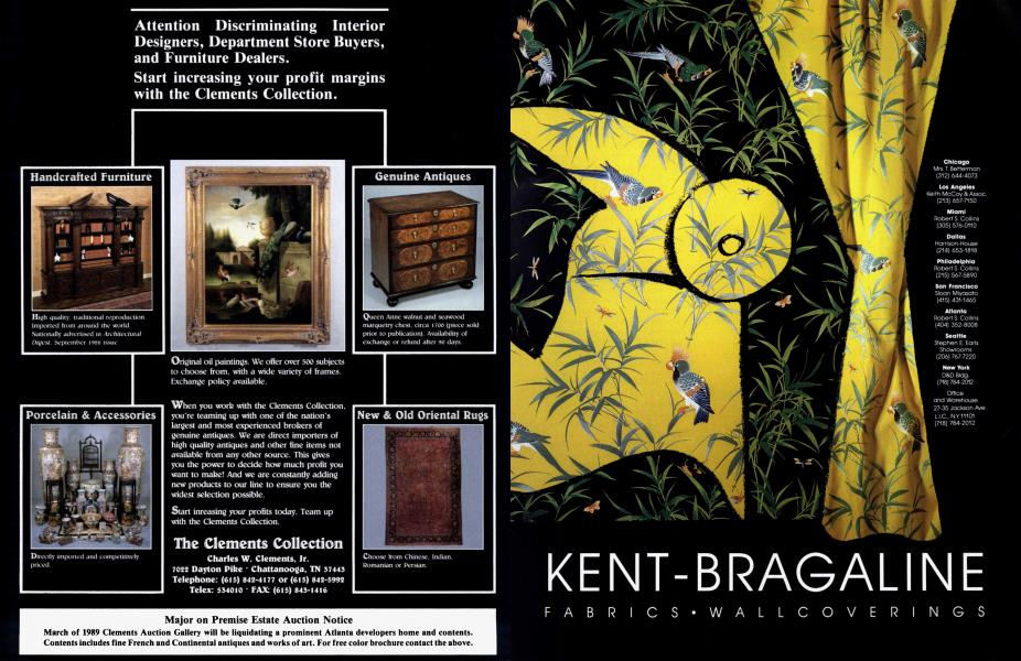 KENT-BRAGALINE | Architectural Digest | MARCH 1989