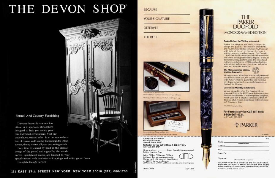 PARKER | Architectural Digest | MARCH 1989