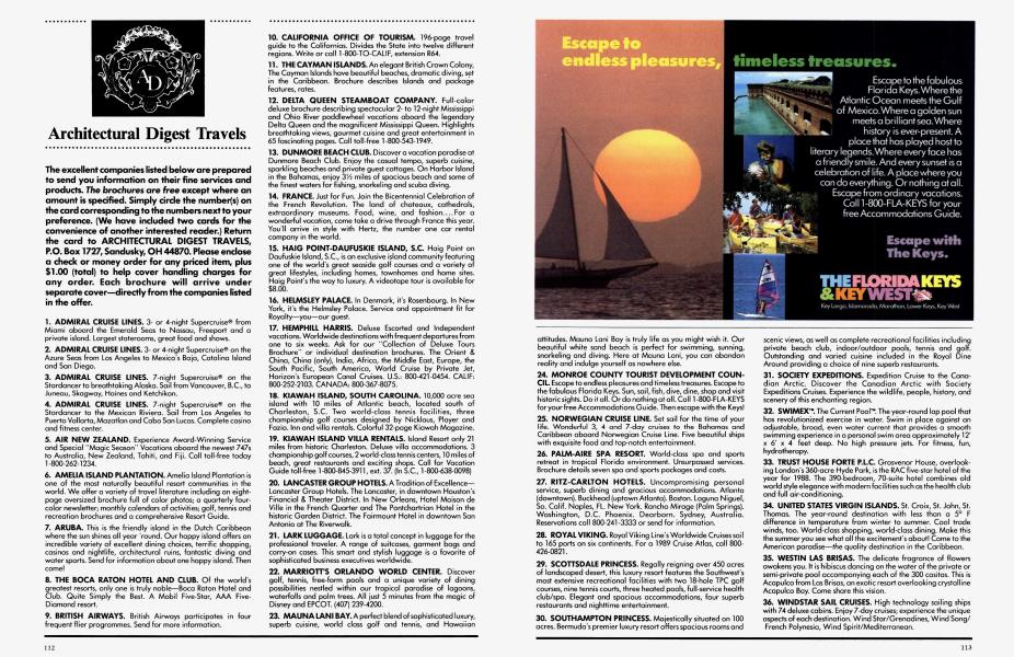 Architectural Digest Travels | Architectural Digest | MARCH 1989