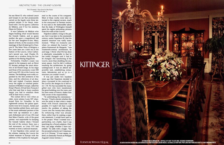 KITTINGER | Architectural Digest | APRIL 1989