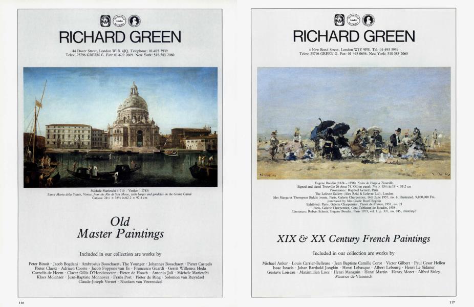 RICHARD GREEN | Architectural Digest | APRIL 1989