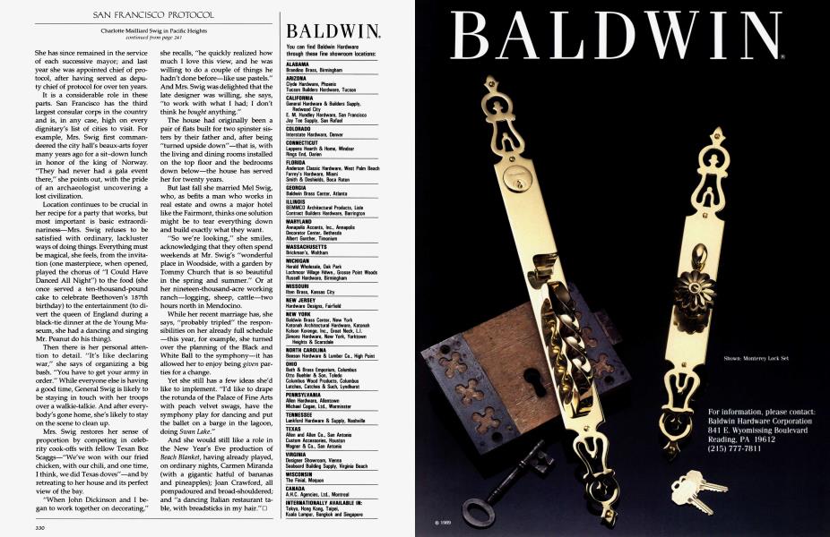 BALDWIN® | Architectural Digest | MAY 1989