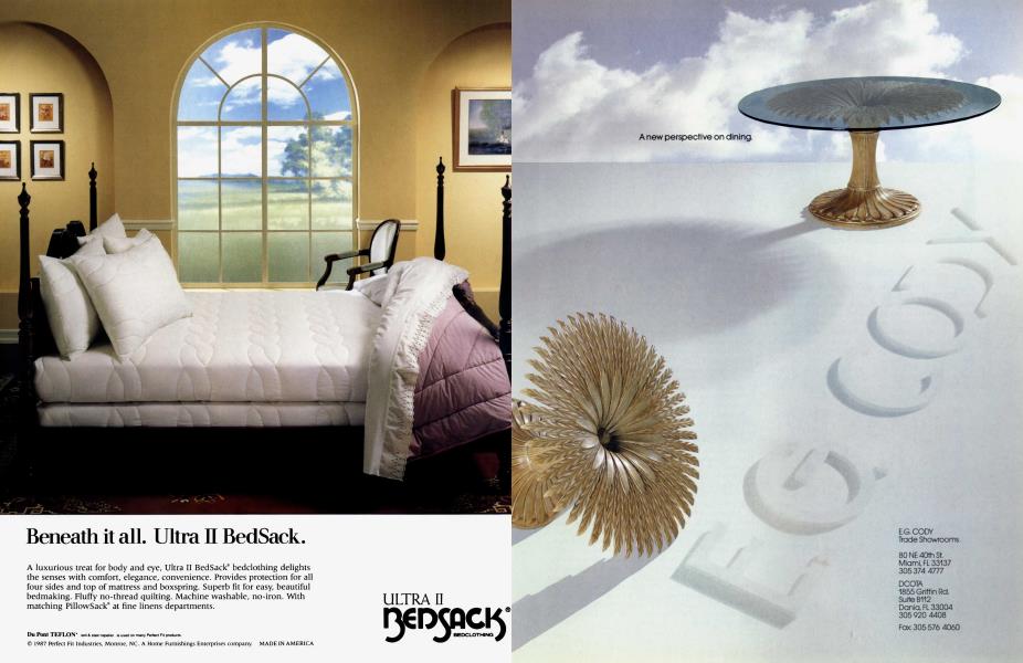 BEDSACK® BEDCLOTHING | Architectural Digest | MAY 1989