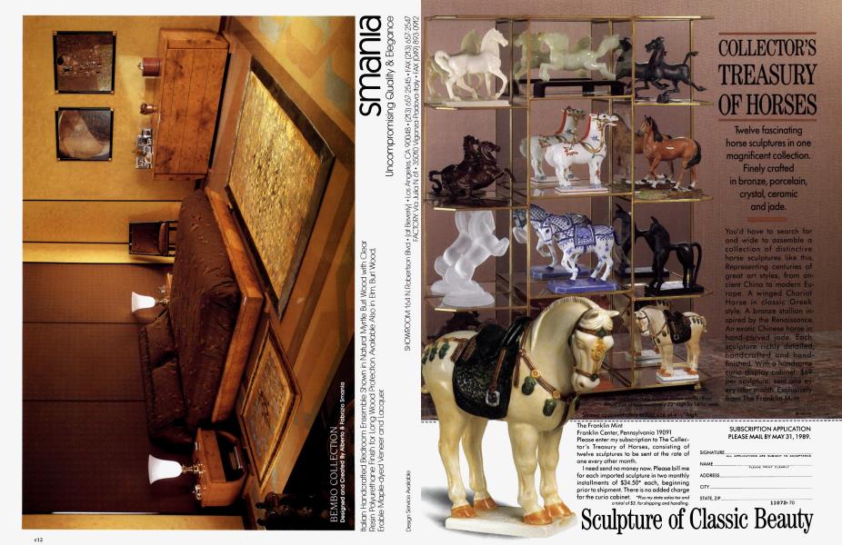 COLLECTOR'S TREASURY OF HORSES | Architectural Digest | MAY 1989