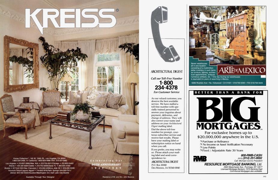 KREISS® | Architectural Digest | JULY 1989