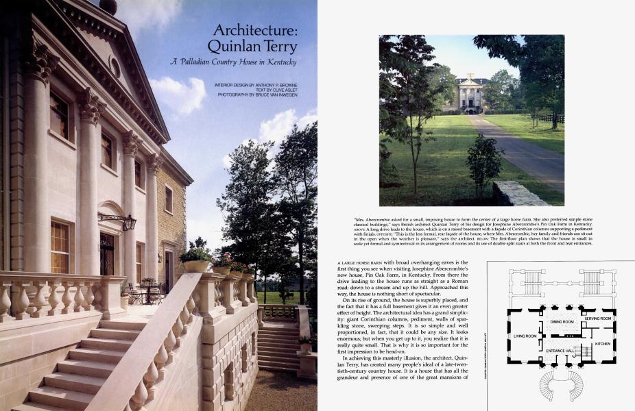 Quinlan Terry | Architectural Digest | OCTOBER 1989