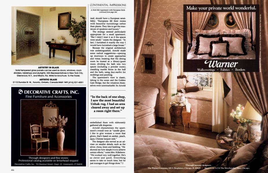 Artistry In Glass Architectural Digest October 1989