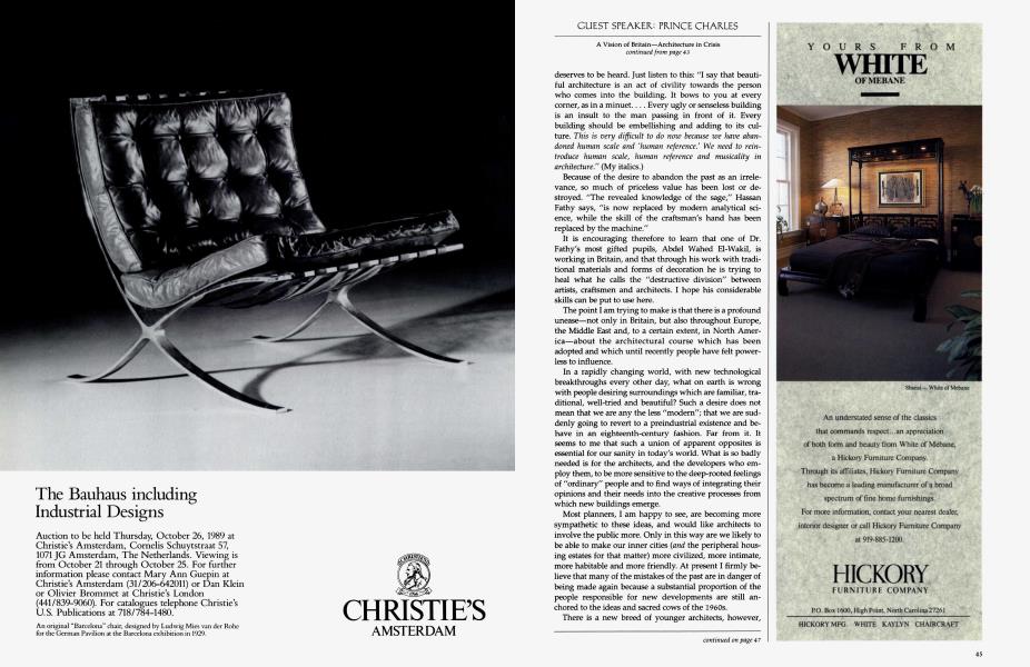 CHRISTIE'S AMSTERDAM | Architectural Digest | OCTOBER 1989