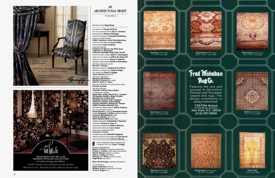 Greeff | Architectural Digest | OCTOBER 1989