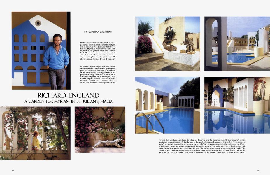 Richard England | Architectural Digest | FEBRUARY 1990