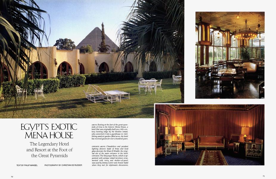 EGYPT'S EXOTIC MENA HOUSE | Architectural Digest | MARCH 1990