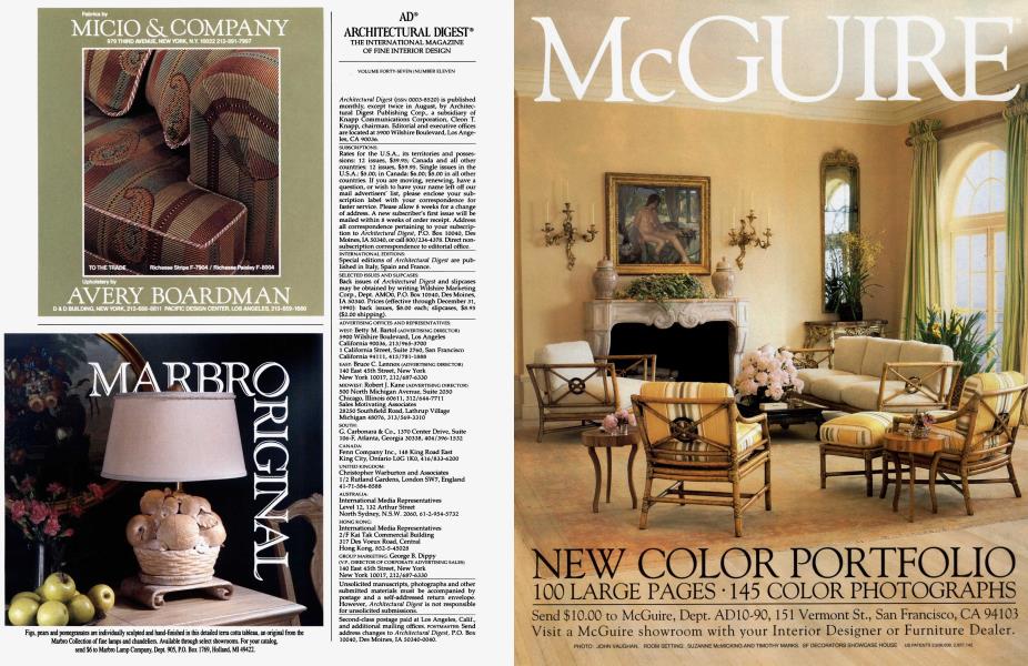 AD® ARCHITECTURAL DIGEST® | Architectural Digest | OCTOBER 1990