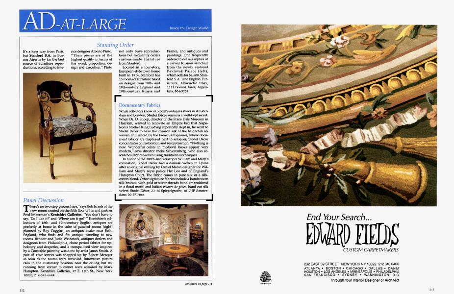 EDWARD FIELDS | Architectural Digest | FEBRUARY 1991