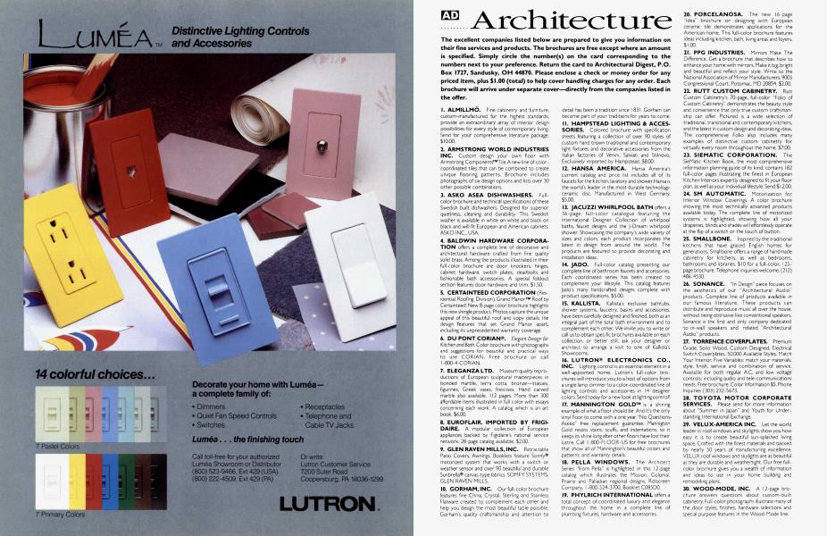 AD Architecture | Architectural Digest | FEBRUARY 1991
