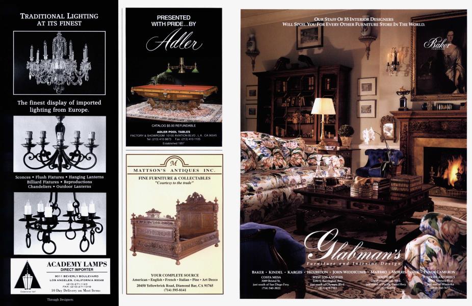 ACADEMY LAMPS | Architectural Digest | MARCH 1991