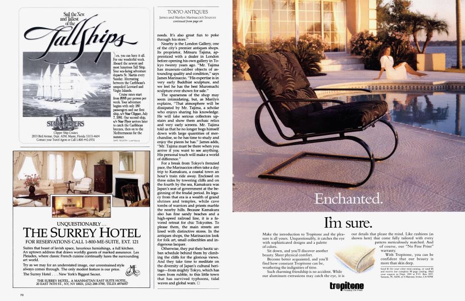 Tropitone | Architectural Digest | MARCH 1991