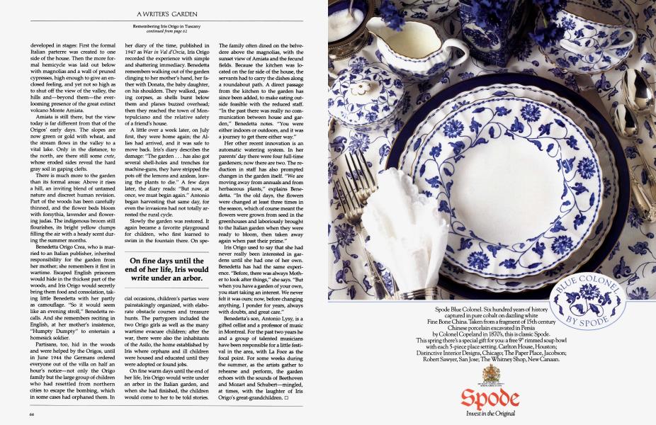 Spode | Architectural Digest | APRIL 1991