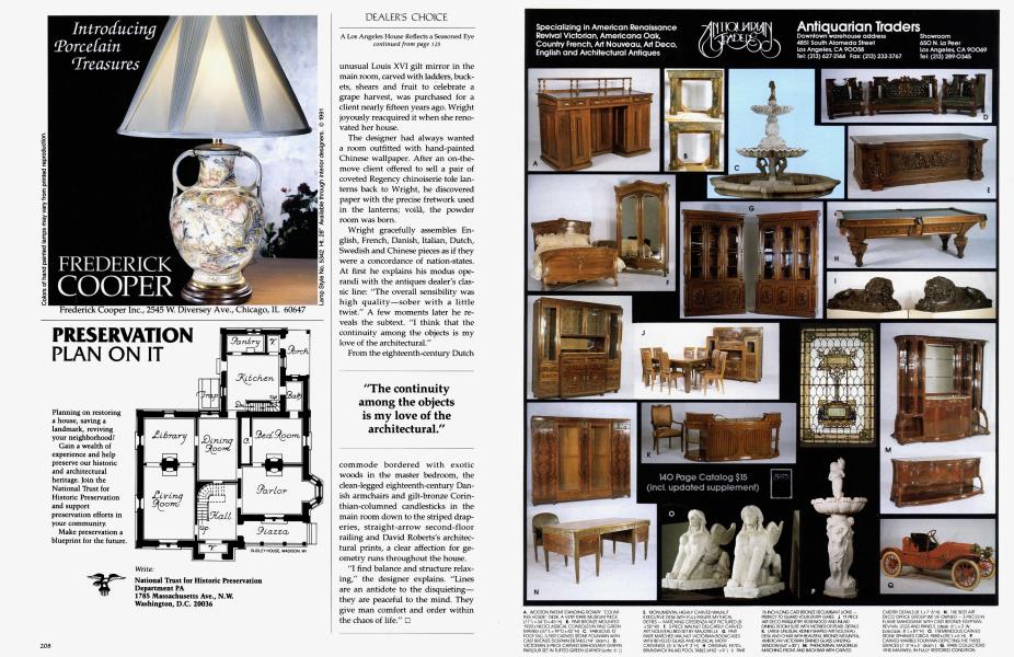 ANTIQUARIAN TRADERS | Architectural Digest | MAY 1991