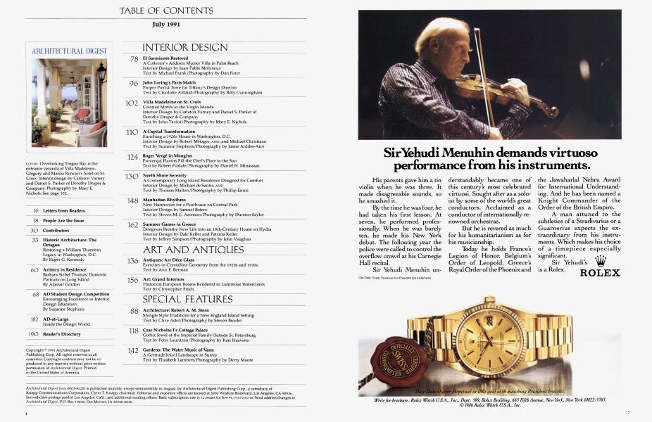 ROLEX | Architectural Digest | JULY 1991