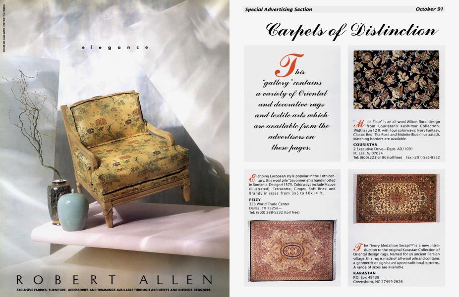 Robert Allen | Architectural Digest | OCTOBER 1991