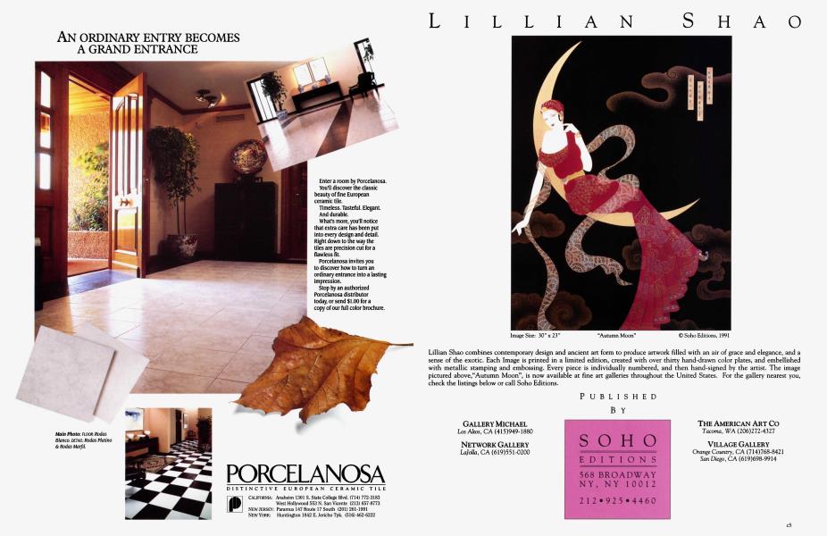 PORCELANOSA | Architectural Digest | JANUARY 1992