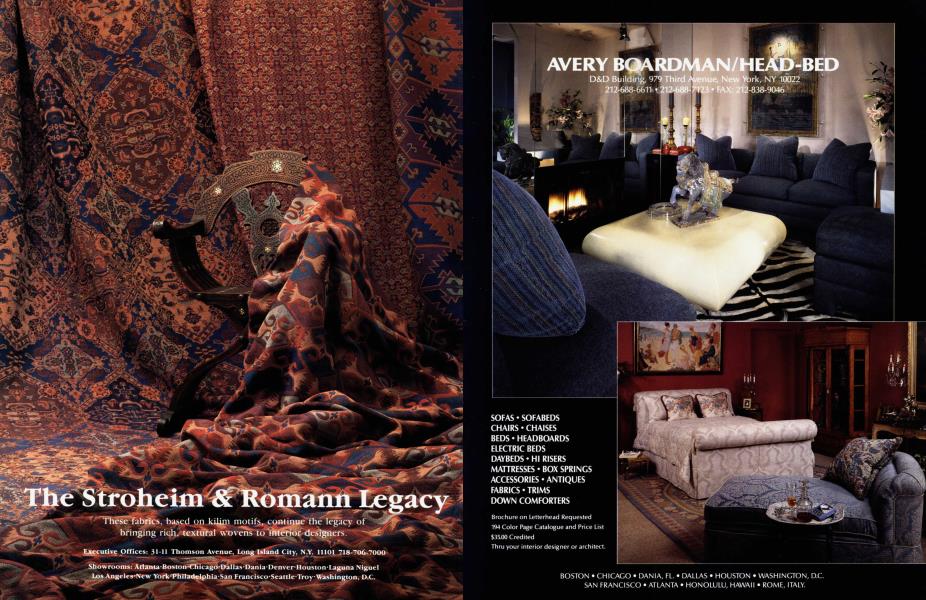 The Stroheim & Romann Legacy | Architectural Digest | MARCH 1992