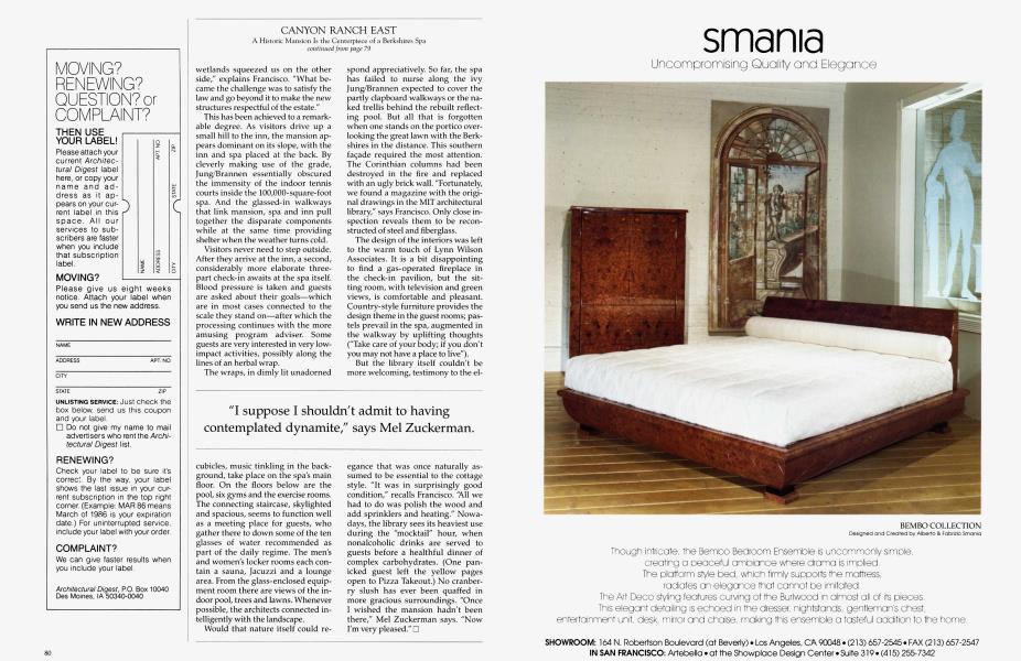 Smania | Architectural Digest | MARCH 1992