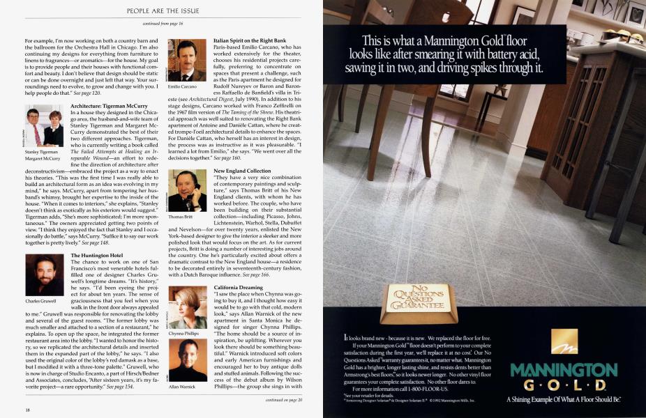 Mannington Gold | Architectural Digest | MAY 1992