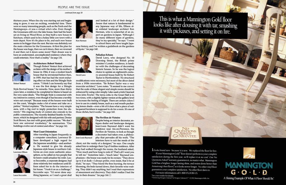 Mannington Gold | Architectural Digest | JULY 1992