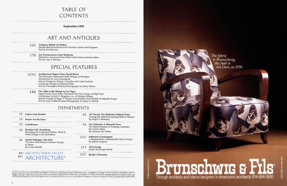 Brunschwig & Fils | Architectural Digest | SEPTEMBER 1992