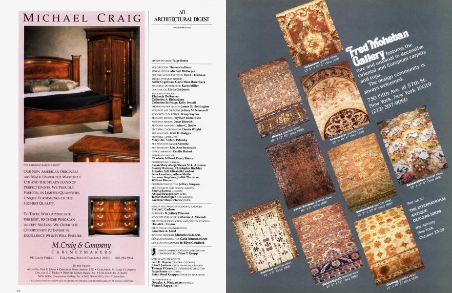 Michael Craig | Architectural Digest | OCTOBER 1992