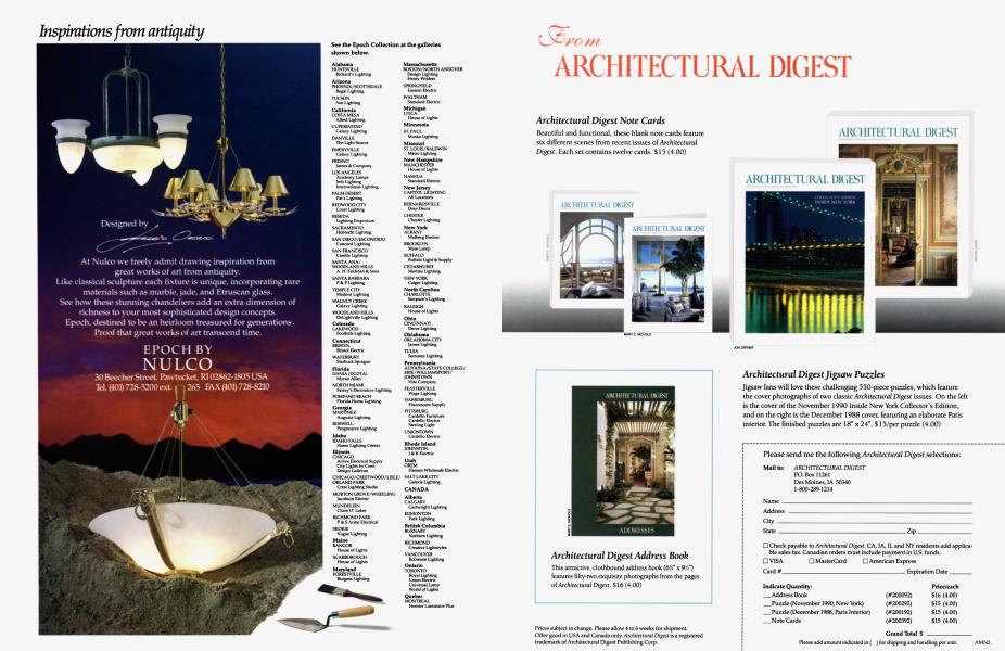 From ARCHITECTURAL DIGEST | Architectural Digest | NOVEMBER 1992