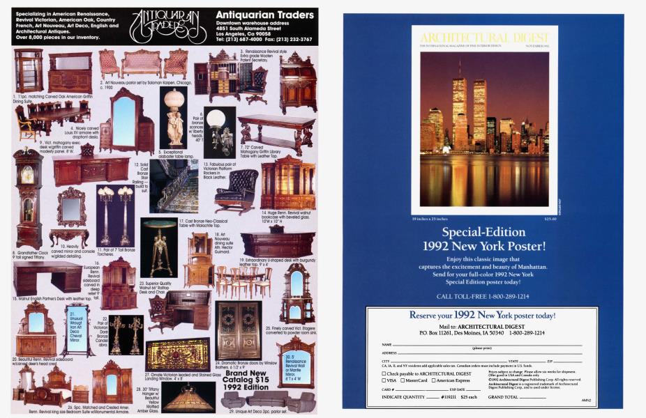 Special-Edition 1992 New York Poster! | Architectural Digest | NOVEMBER ...