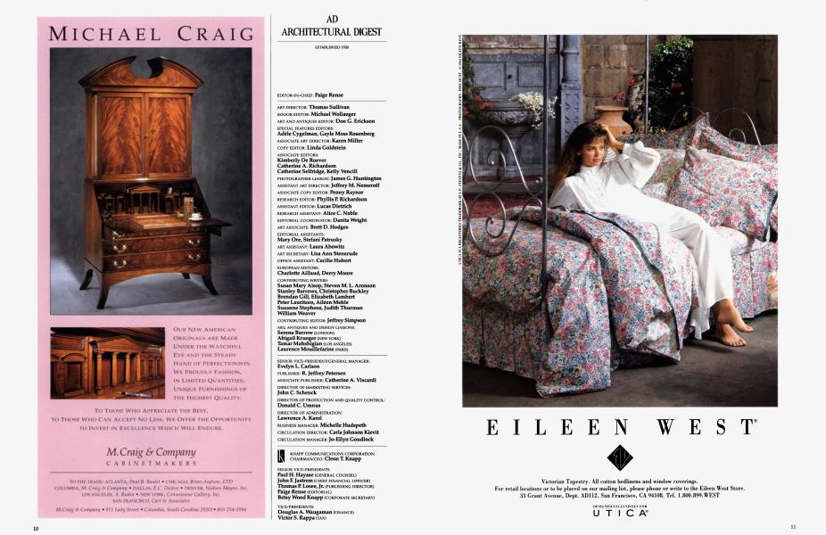 EILEEN WEST® | Architectural Digest | NOVEMBER 1992