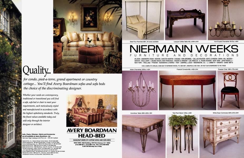 NERMANN WEEKS | Architectural Digest | MARCH 1993