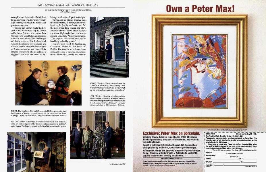 Own a Peter Max! | Architectural Digest | JULY 1993
